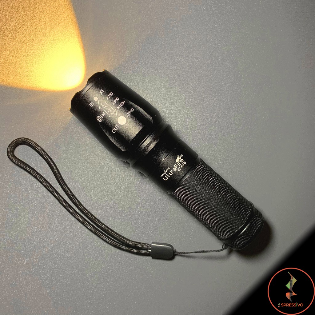 Jual Senter LED Cree Jumbo XML-T6 Zoom Sinar Kuning | Shopee Indonesia