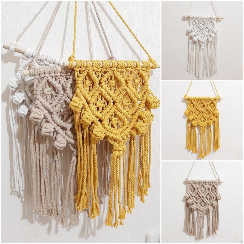 Jual Macrame Wall Hanging/ Makrame Dekorasi Dinding (Paket Bundling 3 ...