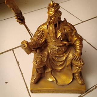 Jual Patung dewa kuan kong guan yu kuningan | Shopee Indonesia