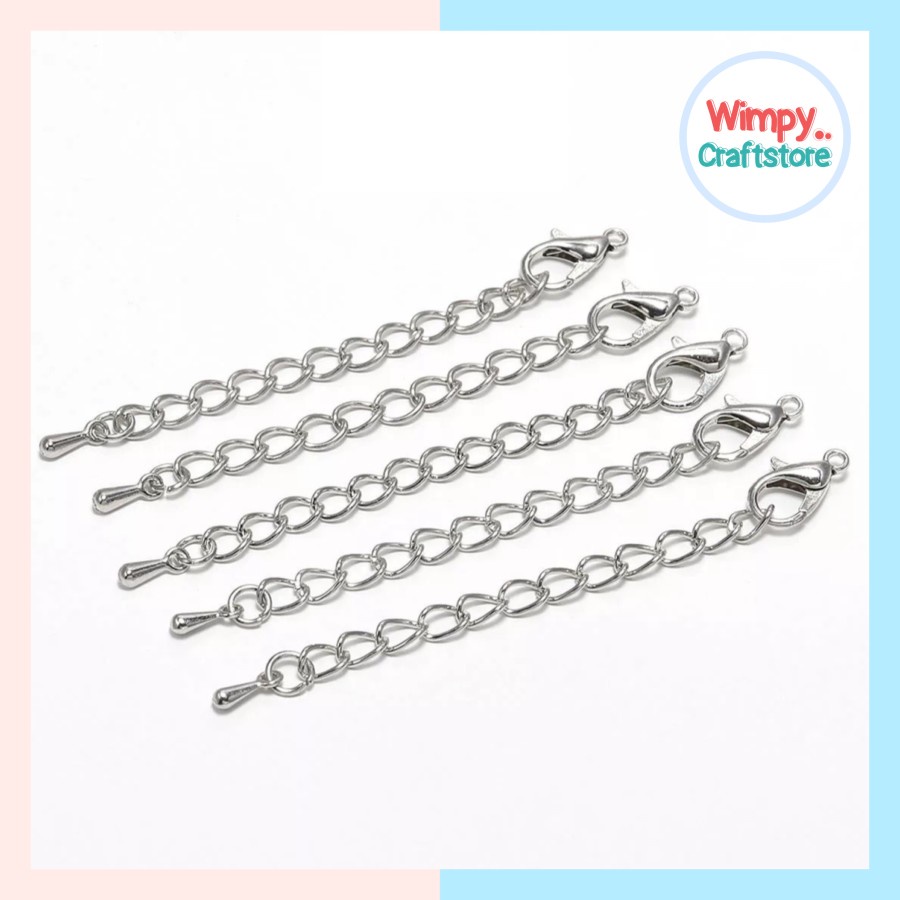 Jual Extension Rantai Pengait Kalung Ujung Rantai Lobster Kokot Udang ...