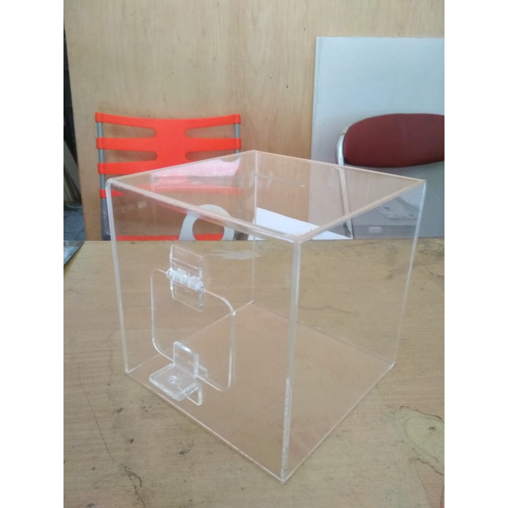 Jual Kotak Infaq Donasi dan Saran ( Box Akrilik / Acrylic ) 10 x 10 x ...