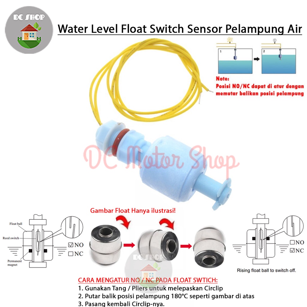 Jual WATER LEVEL FLOAT SENSOR SWITCH SAKLAR PELAMPUNG AIR | Shopee ...