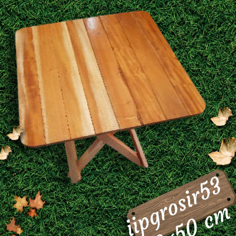 Jual meja lipat kayu 50x50 cm | Shopee Indonesia
