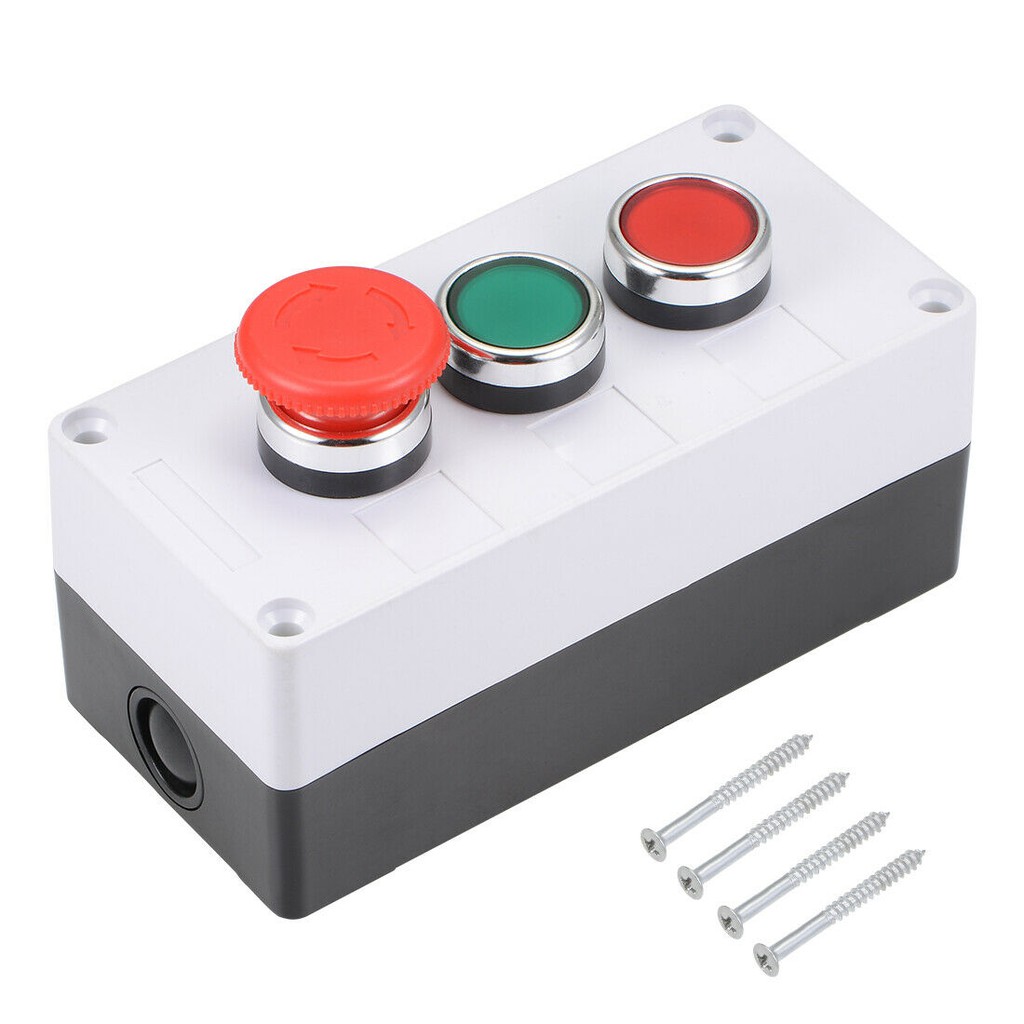 Jual Push Button Switch Box Momentary NO NC Red Green Switches and ...