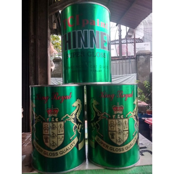 Jual THINNER 1LITER SUPER GLOSS TCI Thinner pengencer cat minyak besi kayu Tiner Royal King ...