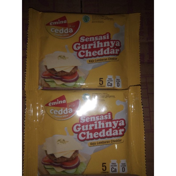Jual EMINA CHEESE Cheddar Slice1 pcs isi 5 lembar | Shopee Indonesia