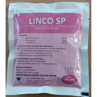 Jual Linco Sp 100 gram ( linco spectin lincomycin spectinomycin serbuk ...