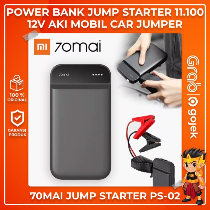 Jual 70MAI PS02 Jump Starter Car Jumper 12V Aki Mobil Powerbank ...