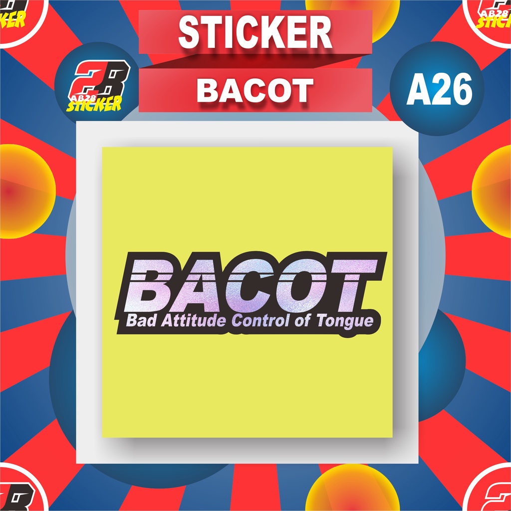 Jual Stiker Cutting BACOT Cuting Sticker decal helm motor MOBIL garskin ...