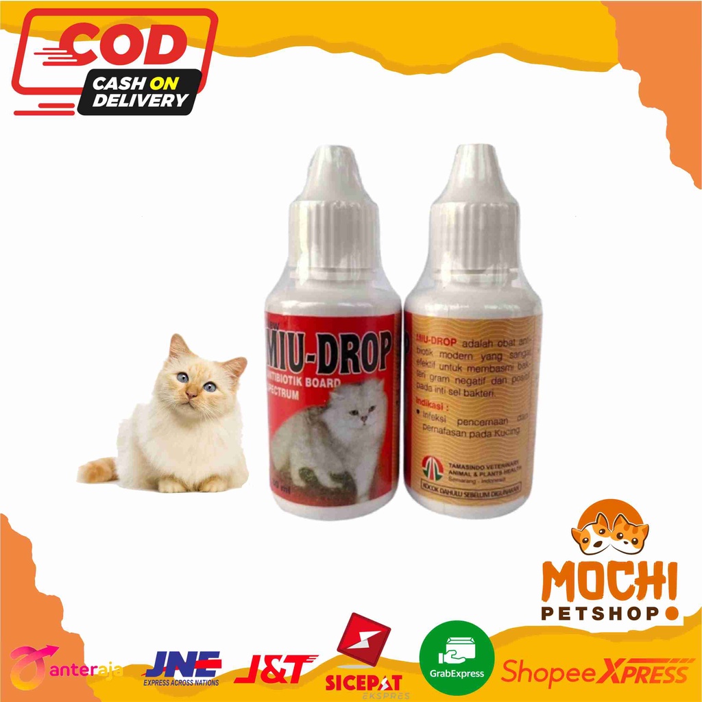 Jual MIU DROP 30ml Obat Antibiotik Kucing Cat Kitten Infeksi Antibiotik ...