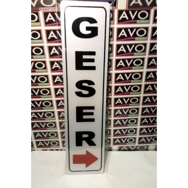 Jual sign label acrylic geser kanan pintu door RIGHT SLIDE board ...