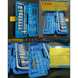 Jual KUNCI SHOCK LIPRO 28 PCS 1/2 DAN 1/4 MULTIFUNGSI KUNCI SOK LIPPRO ...