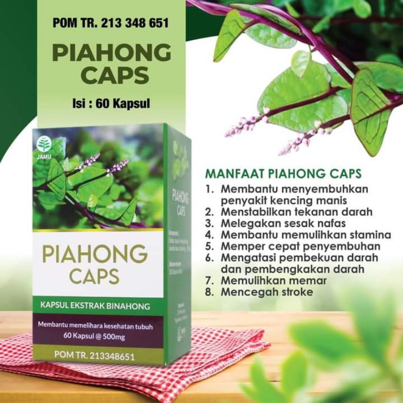 Jual Kapsul Binahong Piahong Capsul isi 60 Ekstrak Daun Binahong Indonesia|Shopee Indonesia