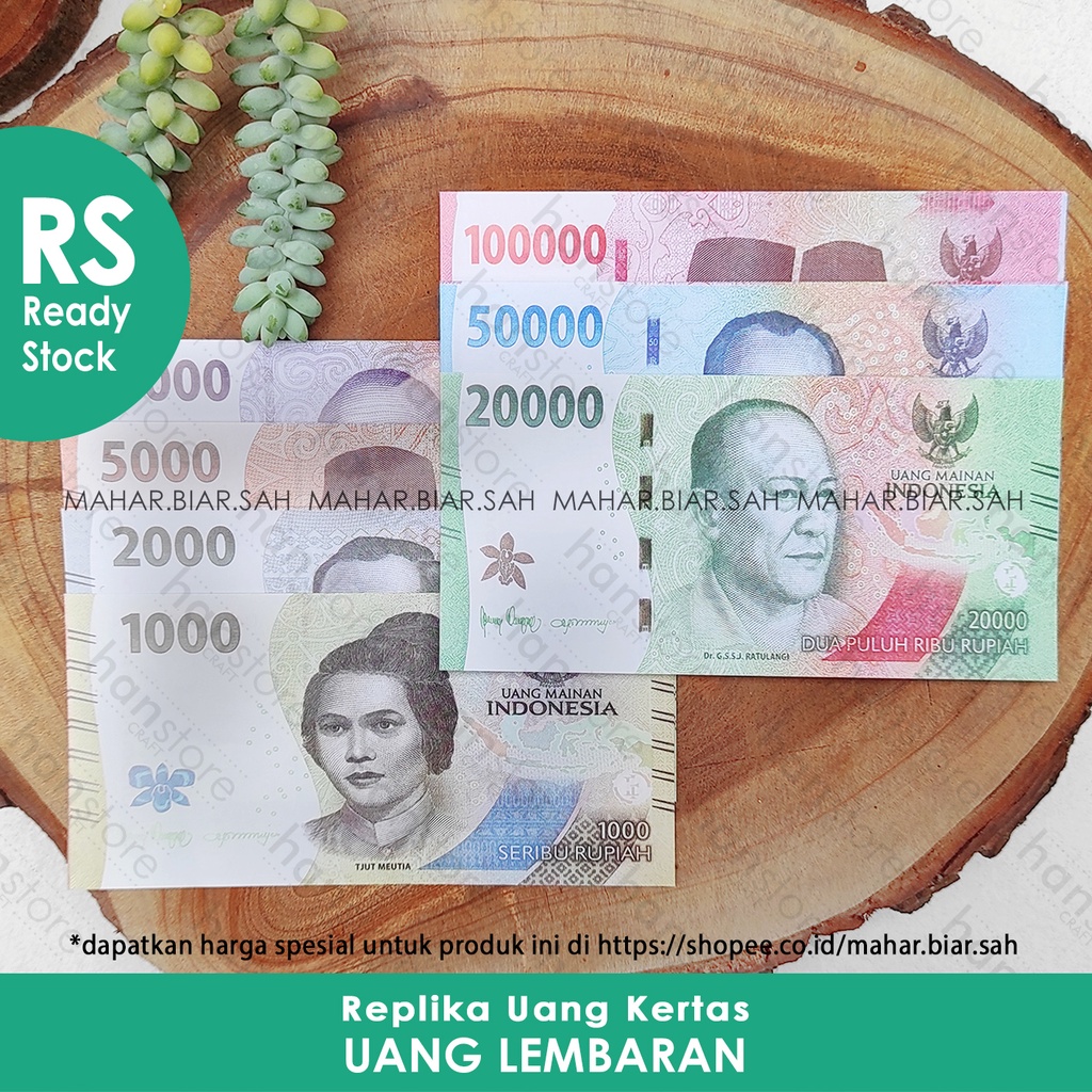 Jual RS 10 lembar Replika Uang Kertas Versi / Model Baru Emisi 2022 ...
