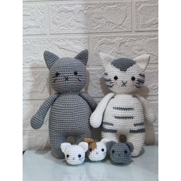 Jual Amigurumi Kucing dan Kepala Kucing / Rajut | Shopee Indonesia