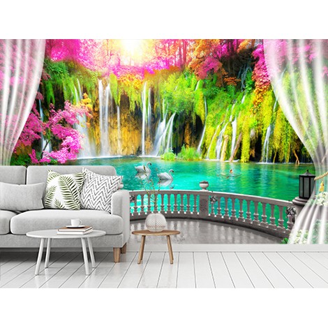 Jual wallbaner/banner DINDING custom model jendela | Shopee Indonesia