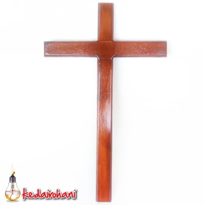 Jual AGR352 Salib Dinding Gantung Kayu Polos Tanpa Patung Corpus 40cm ...