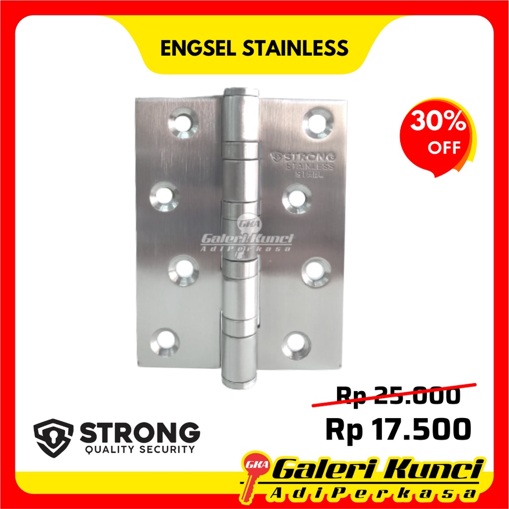 Jual Engsel Stainless STRONG 4X3X2MM 4BB SS Engsel Pintu Jendela Engsel ...
