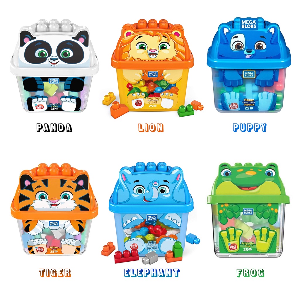 Jual Mega Bloks Build and Learn Animal Bucket GCT46 | Shopee Indonesia