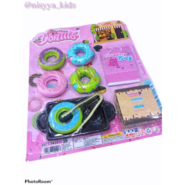 Jual MAINAN ANAK DONAT / FOOD SET DONAT / MAINAN DUNKIN DONUT ISI 5 PCS ...