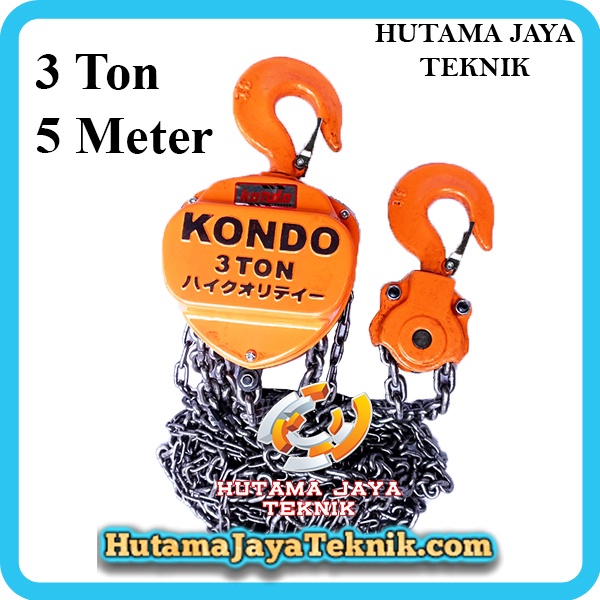Jual Chain Block Blok Katrol Takel Kondo Japan 3 Ton 3Ton 3T Rantai 5 ...