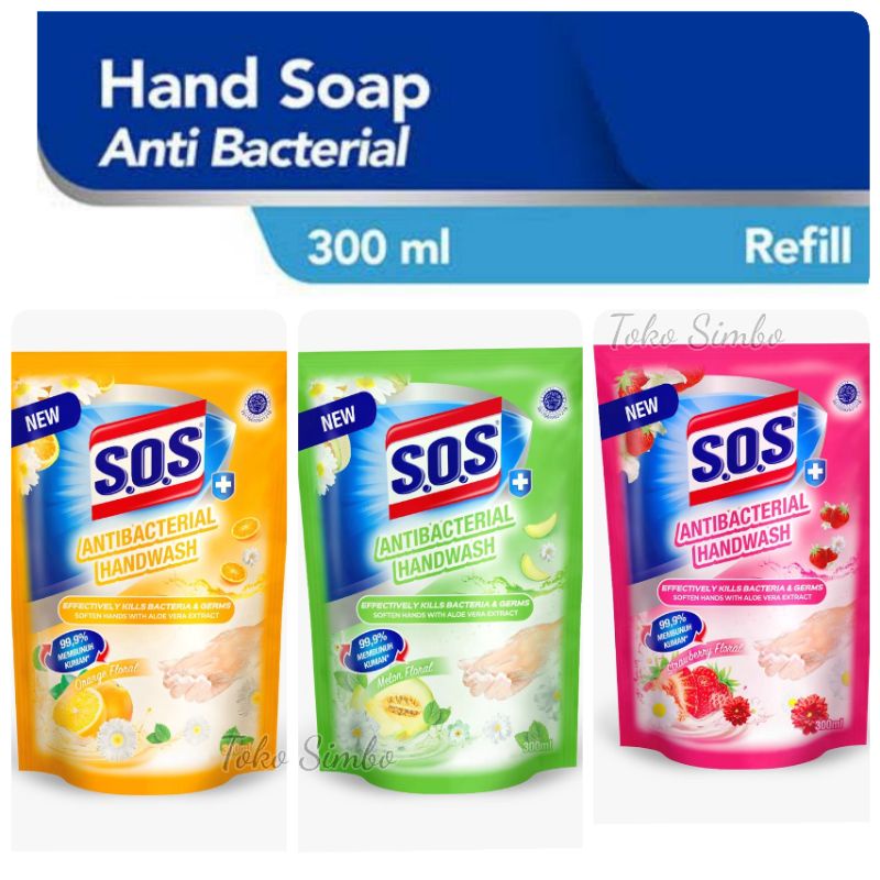 Jual SOS hand wash soap refill 300ml sabun cuci tangan 300 ml | Shopee ...
