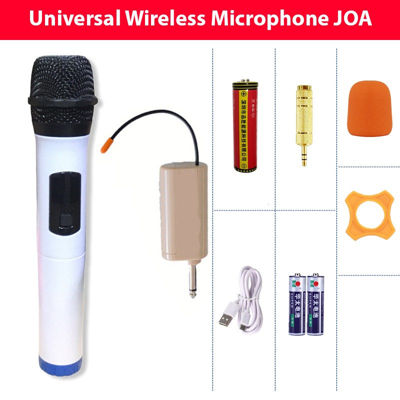 Jual UHF Universal Wireless Microphone Karaoke Mic JOA | Shopee Indonesia