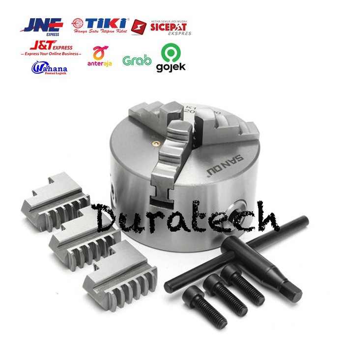 Jual Claw bubut K11 3jaw 160mm / Chuck bubut kaki 3 / Kepala bubut San Ou | Shopee Indonesia