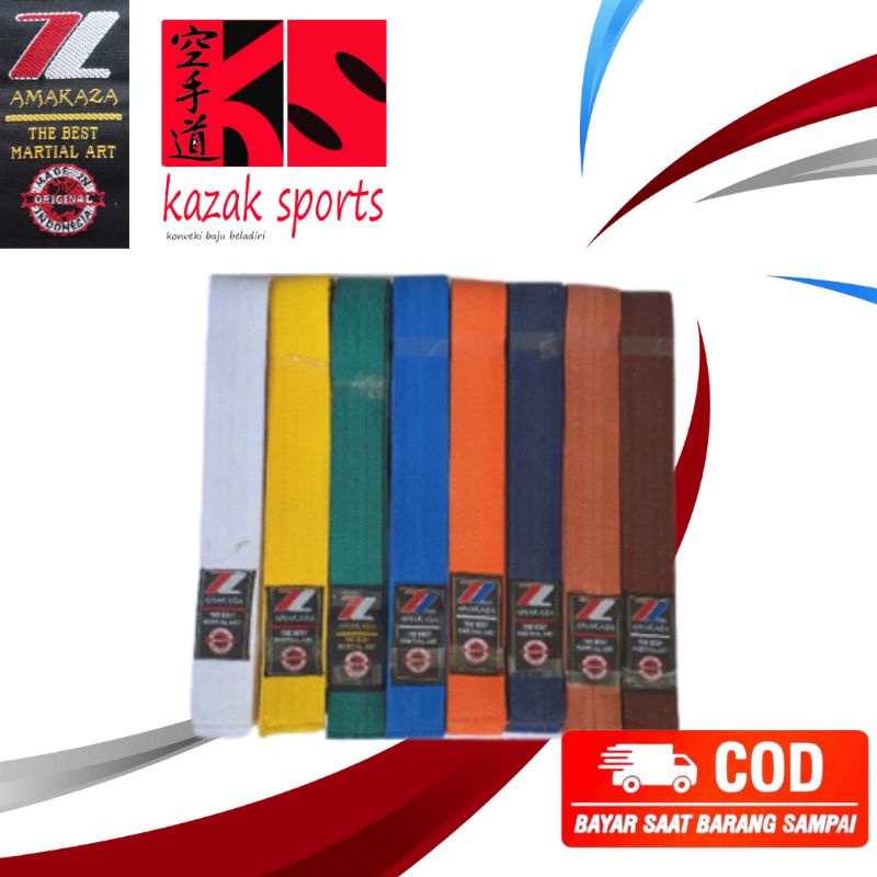 Jual sabuk karate kuning biru warna lebar 4cm | Shopee Indonesia