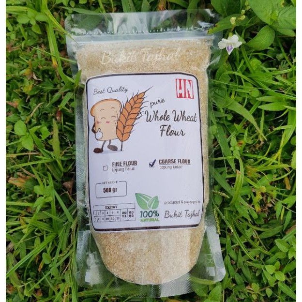 Tepung Gandum kasar 500 gr // Coarse Whole Wheat Flour 500 gr | Shopee ...