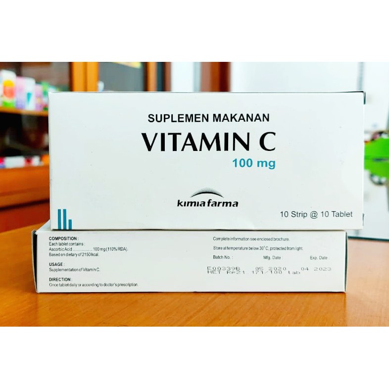 Jual Vitamin C 100 mg Box 100 Tablet | Shopee Indonesia