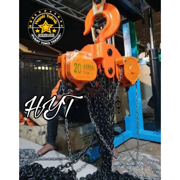 Jual VITAL Chain Block VP5 Takel Capacity 20 Ton x 5 Meter made in ...