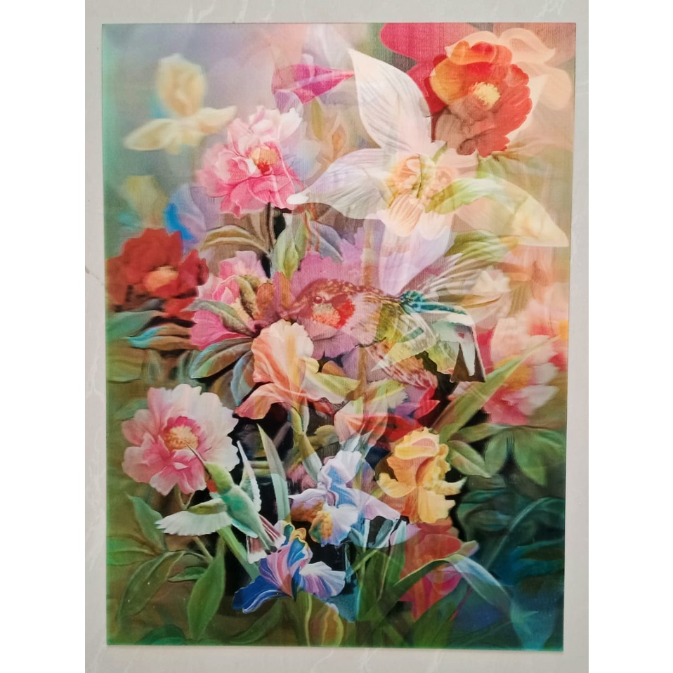 Jual Poster Gambar 3D / 3 Dimensi Bunga dan Burung 30x40cm | Shopee ...