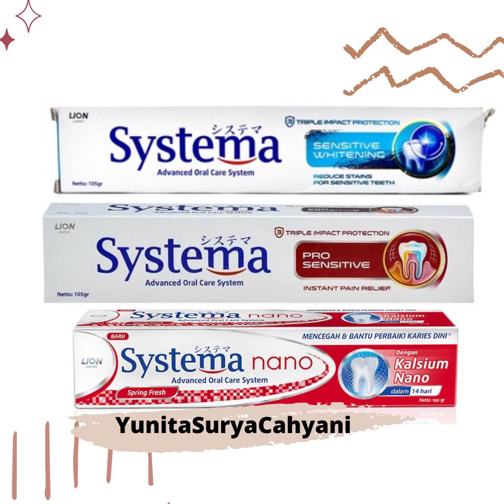 Jual Systema Nano Toothpaste Sensitive Whitening, Pro Sensitive ...