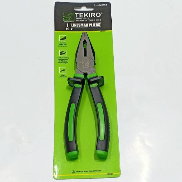 Jual TANG KOMBINASI TEKIRO 7'' / LINESMAN PLIERS TEKIRO | Shopee Indonesia Jual TANG KOMBINASI TEKIRO 7'' / LINESMAN PLIERS TEKIRO | Shopee Indonesia
