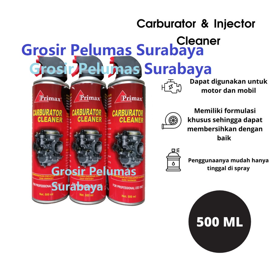 Jual 500ML PRIMAX Carburator Injector Cleaner Spray Carb Karburator ...