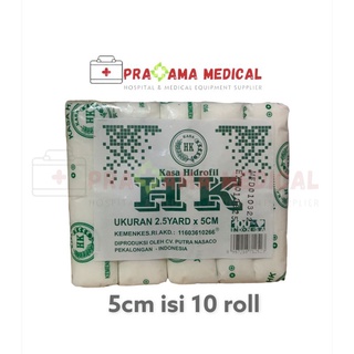 Jual Verband Gulung Kasa Hidrofil HK Husada Verban 5cm Perban 10cm Kasa ...