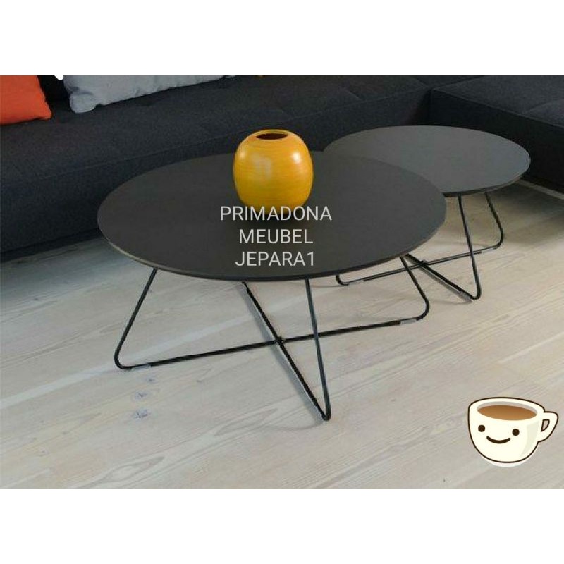 Jual meja bulat kaki besi satu set Indonesia|Shopee Indonesia
