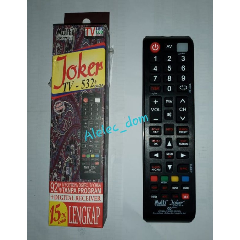 Jual Remote Tv Multi Joker Remote Universal ( Tv Tabung + Tv Led ...