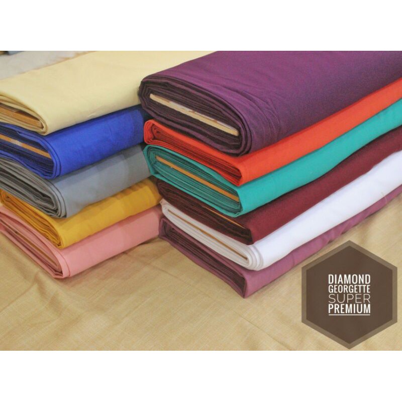 Jual kain Diamond Georgette / Diamond Georgette italiano Indonesia ...