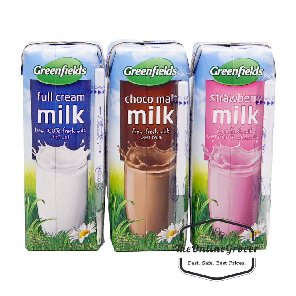 Jual Greenfields UHT Milk 250ml - Susu UHT Greenfields | Shopee Indonesia