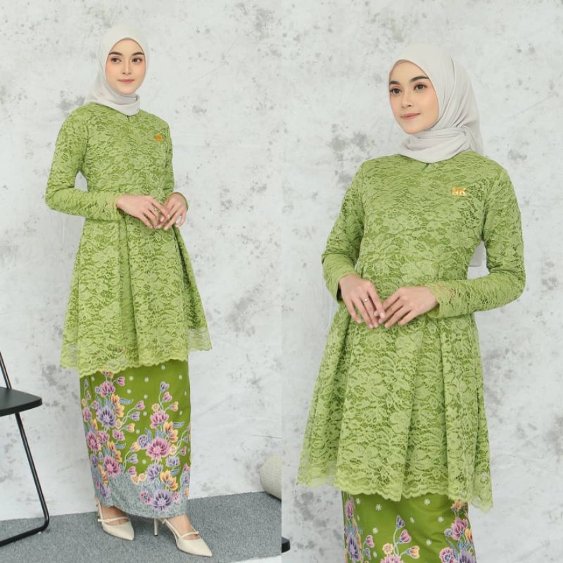 Jual NK BATIK Kebaya Modern Lisa Set Kutu Baru Size Custom Jumbo Furing ...