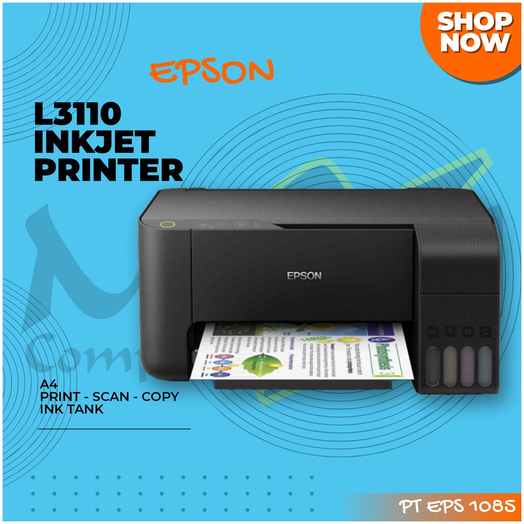 Jual Epson EcoTank L3110 Borderless Printing Print Scan Copy All-in-One ...