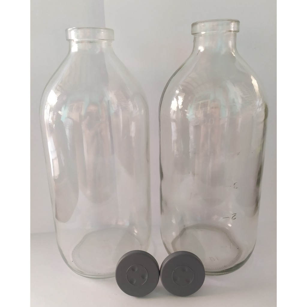 Botol Kaca Bening INFUS 500ml Tutup Karet (12 PCS) | Shopee Indonesia