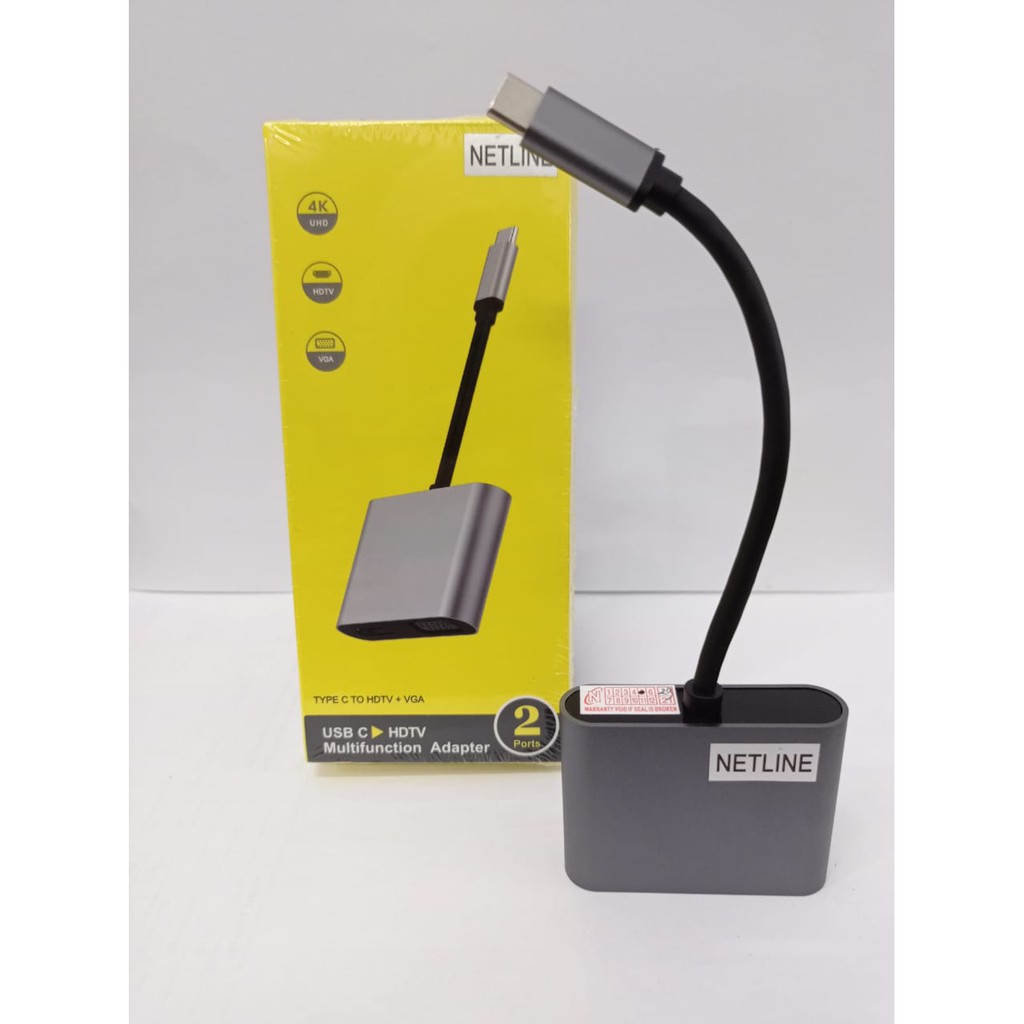 Jual Netline USB Type C to HDMI & VGA | Shopee Indonesia
