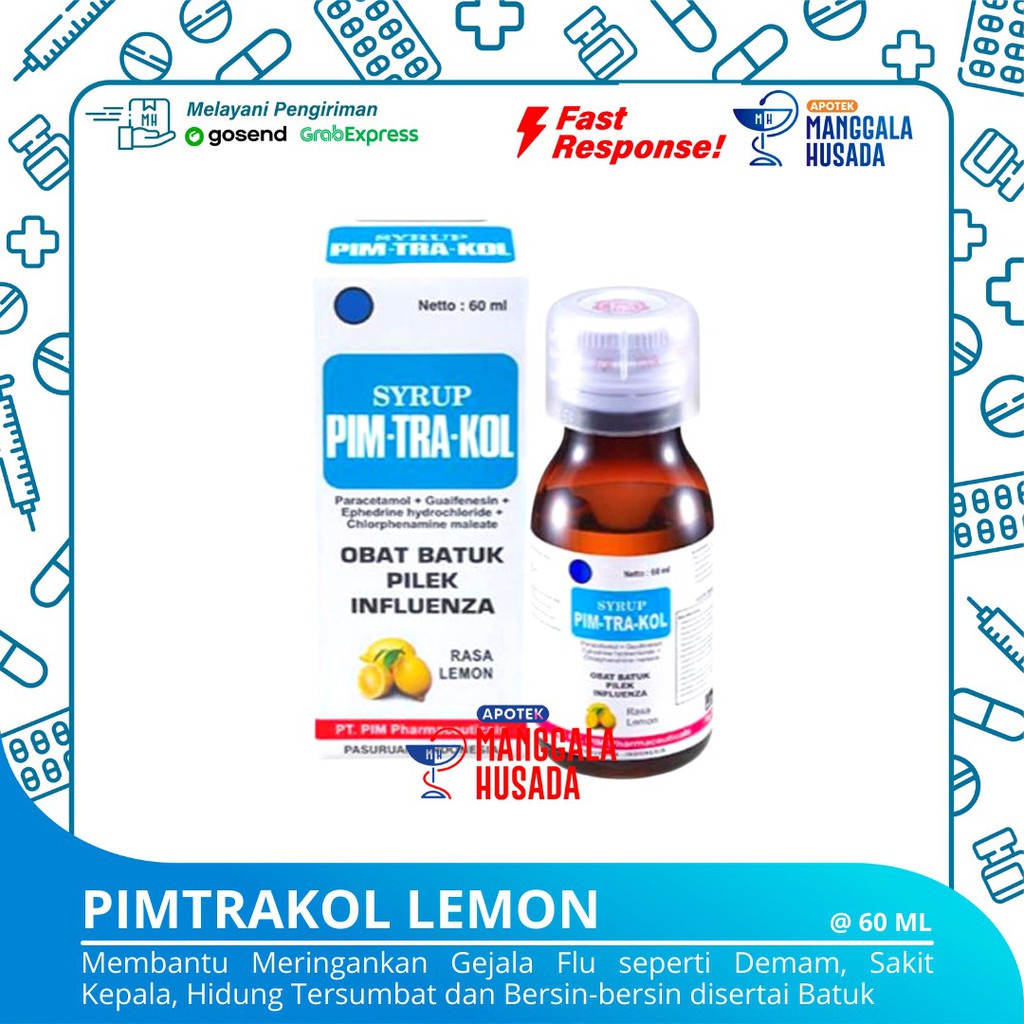 Jual PIMTRAKOL SYRUP RASA LEMON @ 60 ML | Shopee Indonesia