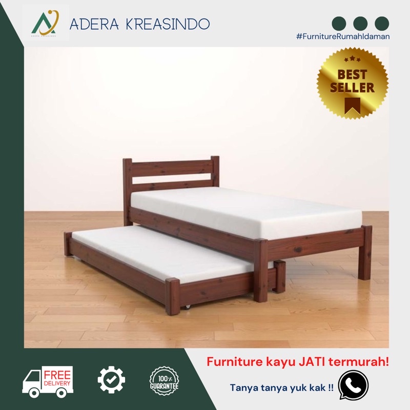 Jual Tempat tidur minimalis kayu jati / Divan kayu jati | Shopee Indonesia