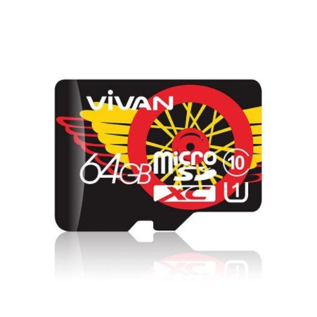 Jual Micro SD VIVAN V64U10 64G Class 10 TF Card - Black + Red - Garansi ...
