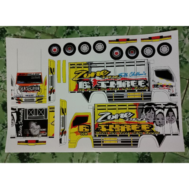 Jual Stiker Miniatur Truk Oleng Sangkuli ZonePro Panjang 30cm | Shopee ...