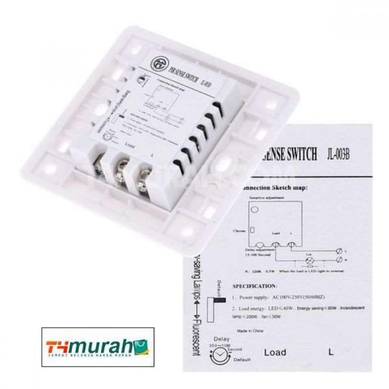 Jual Saklar Lampu Sensor Gerak Otomatis Smart Home Timer Bukan Dimmer ...